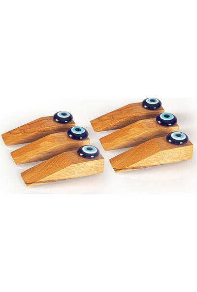 Lira 6 Adet Ideal Ahşap Nazar Boncuklu Kapı Stoperi - Kahverengi Lira 6 Adet Ideal Ahşap Nazar Boncuklu Kapı Stoperi - Kahverengi