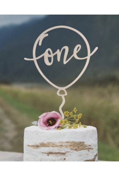 Elizi One Pasta Süsü Beyaz Mdf Balon