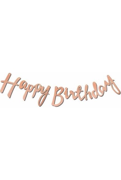 Azfahomestore Kaligrafi Banner Rose Gold Happy Birthday Azfahomestore Kaligrafi Banner Rose Gold Happy Birthday