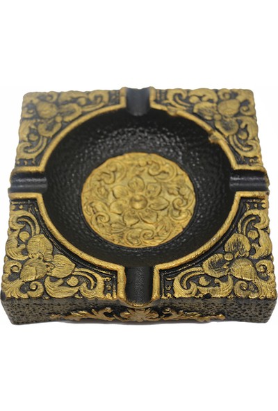 Hediye Bankası El Yapımı Dekoratif Beton Küllük Eskitme Kül Tablası 12*12 cm