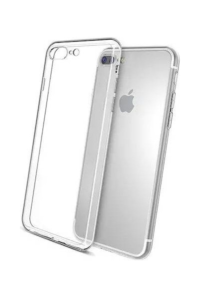 Newface Apple iPhone 7/8 Plus Şeffaf Silikon Kılıf + Ekran Koruyucu Kırılmaz Cam