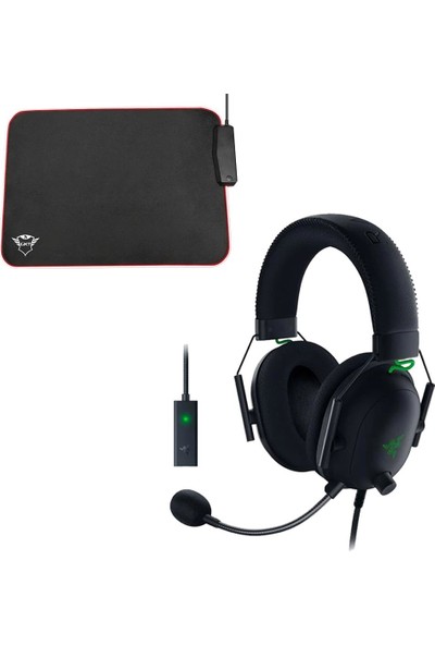 Razer Blackshark V2 USB Enhancer + Trust GXT765 Glide-Flex Rgb Gaming Mousepad Bundle Razer Blackshark V2 USB Enhancer + Trust GXT765 Glide-Flex Rgb Gaming Mousepad Bundle