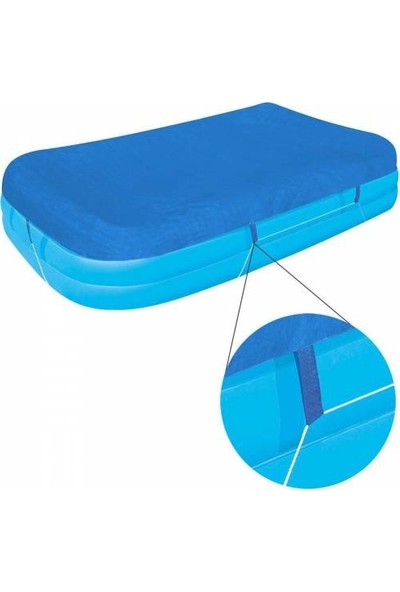 Bestway 58108 Dikdörtgen Havuz Örtüsü 305X183CM Havuz Üst Kapama Örtüsü
