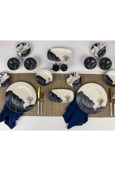 Sembol Valery 26 Parça Stoneware Blue Dream Kahvaltı - Sunum Seti 100 Sembol Valery 26 Parça Stoneware Blue Dream Kahvaltı - Sunum Seti 100