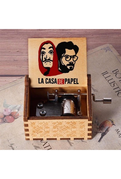 Çılgın Trend La Casa De Papel El Profesör Manuel Çevirmeli Ahşap Işlemeli Müzik Kutusu Çılgın Trend La Casa De Papel El Profesör Manuel Çevirmeli Ahşap Işlemeli Müzik Kutusu