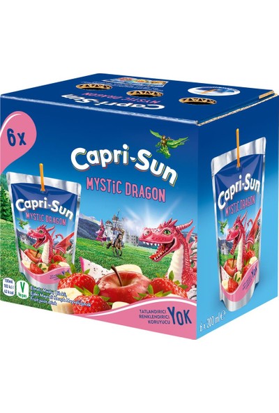 Capri - Sun Mystic Dragon Meyve Suyu 200 ml x 6 Adet Capri - Sun Mystic Dragon Meyve Suyu 200 ml x 6 Adet