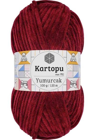 Kartopu Yumurcak El Örgü Ipi 100 gr K106 Vişne Kartopu Yumurcak El Örgü Ipi 100 gr K106 Vişne