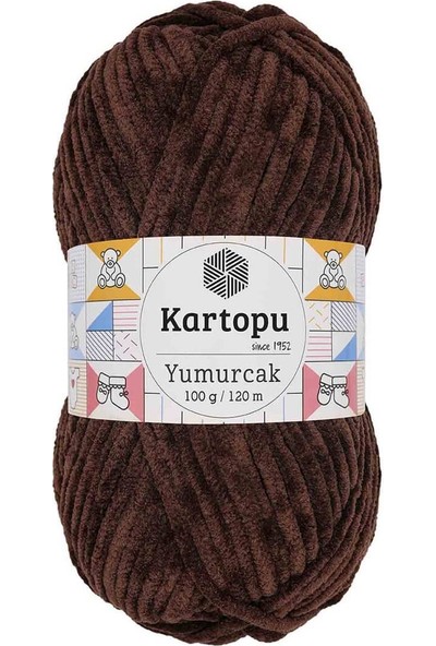Kartopu Yumurcak El Örgü Ipi 100 gr K818 Kahverengi