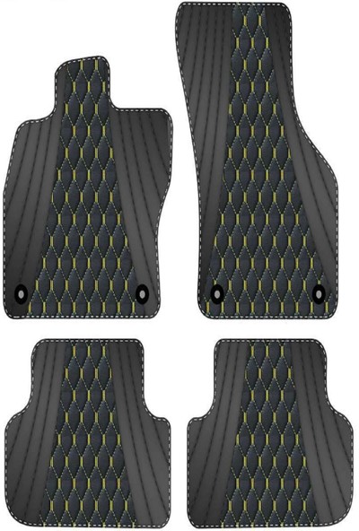 Tegin Kia Schuma 2 2001-2004 Uyumlu Sarı Dikişli Siyah Deri Desenli Paspas Tegin Kia Schuma 2 2001-2004 Uyumlu Sarı Dikişli Siyah Deri Desenli Paspas