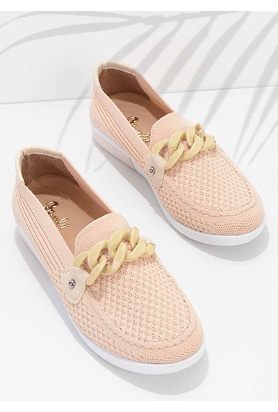 Bambi Krem Kadın Loafer Ayakkabı K01945000182 Bambi Krem Kadın Loafer Ayakkabı K01945000182