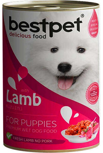 Best Pet Jöle İçinde Parça Kuzu Etli Konserve Yavru Köpek Maması 415 gr Best Pet Jöle İçinde Parça Kuzu Etli Konserve Yavru Köpek Maması 415 gr