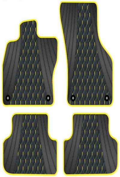 Tegin Bmw 3 Serisi E90 2005-2011 Sedan Sarı Dikişli Siyah Deri Desenli Sarı Kenarlı Paspas Tegin Bmw 3 Serisi E90 2005-2011 Sedan Sarı Dikişli Siyah Deri Desenli Sarı Kenarlı Paspas