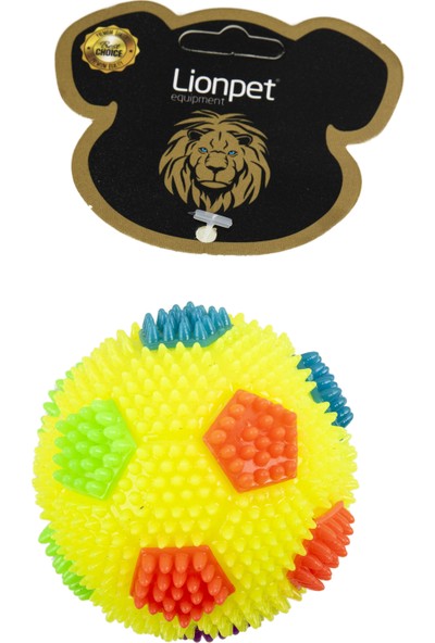 Lion Pet Köpek Oyuncağı Işıklı Top 7 cm
