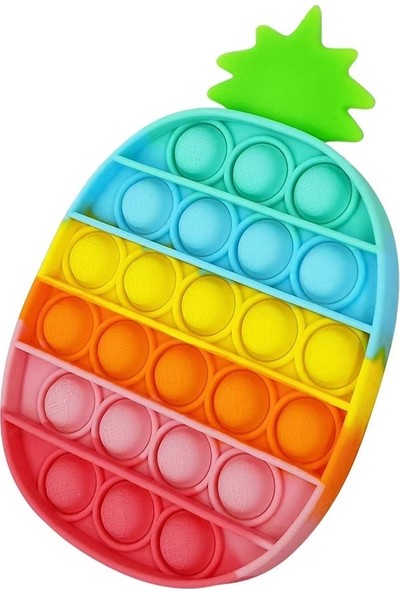 Popit Toys Stres Giderici Duyusal ve Zeka Gelişim Oyuncağı (Ananas Modeli - Gökkuşağı) Popit Toys Stres Giderici Duyusal ve Zeka Gelişim Oyuncağı (Ananas Modeli - Gökkuşağı)