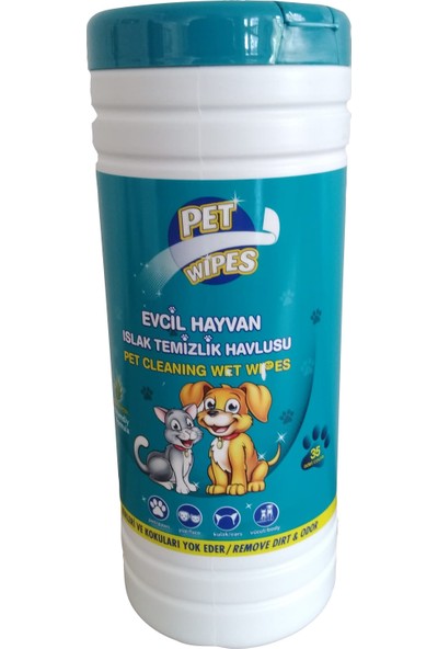 Pet Wipes Evcil Hayvan Islak Temizlik Havlusu