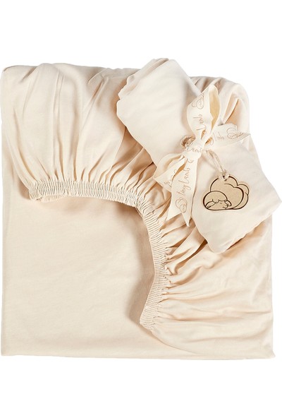 Tiny Lamb Pamuk Penye Natur Lastikli Çarşaf - 60 x 120 cm - 2 Adet
