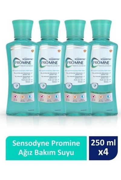 Sensodyne Promine Ağız Bakım Suyu 250 Ml*4lü Sensodyne Promine Ağız Bakım Suyu 250 Ml*4lü