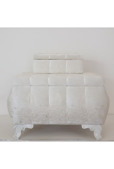 Duru Çeyiz Sandıkları Sena Ikili Çeyiz Sandığı Krem Duru Çeyiz Sandıkları Sena Ikili Çeyiz Sandığı Krem