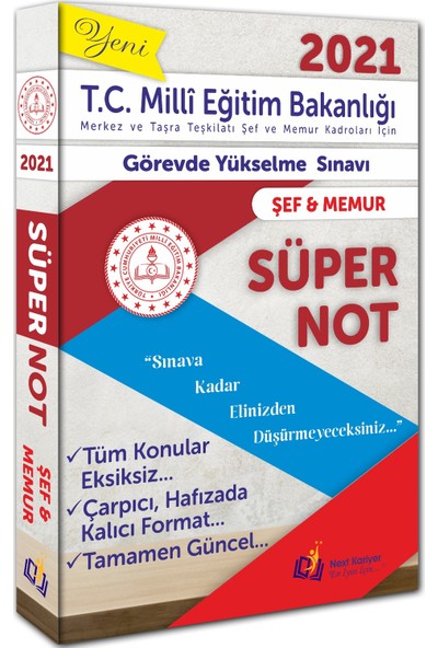 Next Kariyer Yayınları 2021 T.C. Milli Eğitim Bakanlığı Merkez ve Taşra Teşkilatı Şef ve Memur Kadroları Için Gys Şef & Memur Süper Not Next Kariyer Yayınları 2021 T.C. Milli Eğitim Bakanlığı Merkez ve Taşra Teşkilatı Şef ve Memur Kadroları Için Gys Şef & Memur Süper Not