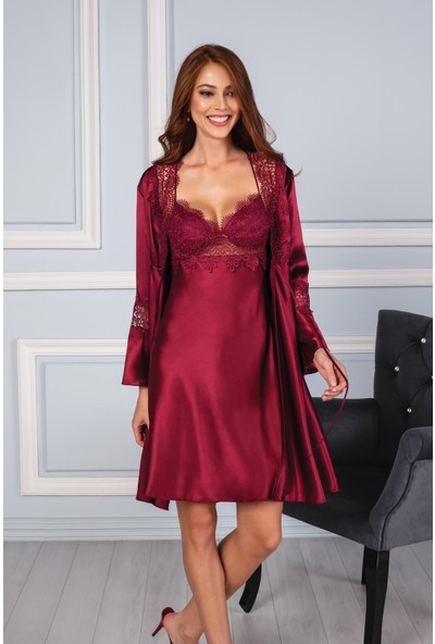 Pierre Cardin 6325 Kadın Saten Altılı Çeyiz Seti - Bordo Pierre Cardin 6325 Kadın Saten Altılı Çeyiz Seti - Bordo