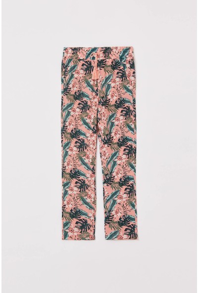 Defacto Kız Çocuk Çiçekli Esnek Belli Harem Pantolon T3888A621SM