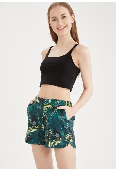 DeFacto Floral Desenli Mini Yüzme Şortu U1388AZ21SM