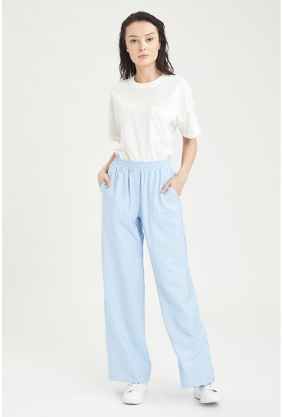 Defacto Elastik Belli Relax Fit Palazzo Jean Pantolon U6903AZ21SM Defacto Elastik Belli Relax Fit Palazzo Jean Pantolon U6903AZ21SM