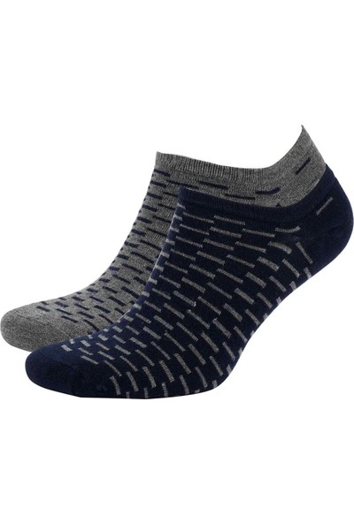 DeFacto Erkek Bambu Desenli 2'li Patik Çorap U4355AZNS