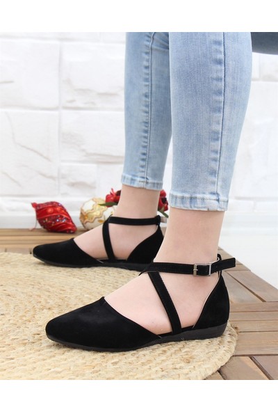 Nesil Shoes Cenice 298 Siyah Süet Yanları Açık Çapraz Bantlı Yazlık Kadın Babet Nesil Shoes Cenice 298 Siyah Süet Yanları Açık Çapraz Bantlı Yazlık Kadın Babet