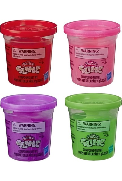 Play-Doh Slime 4'lü Hamur Metalik Kırmızı + Metalik Pembe + Metalik Yeşil + Metalik Mor Play-Doh Slime 4'lü Hamur Metalik Kırmızı + Metalik Pembe + Metalik Yeşil + Metalik Mor
