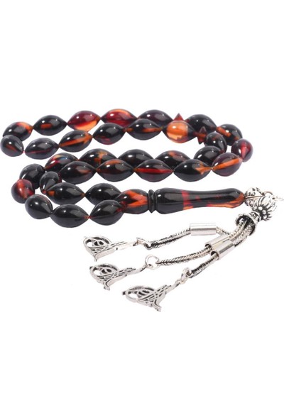 Som Gümüş & Tesbih 925 Ayar Gümüş Osmanlı Tuğra Püsküllü Ateş Kehribar Tesbih Som Gümüş & Tesbih 925 Ayar Gümüş Osmanlı Tuğra Püsküllü Ateş Kehribar Tesbih