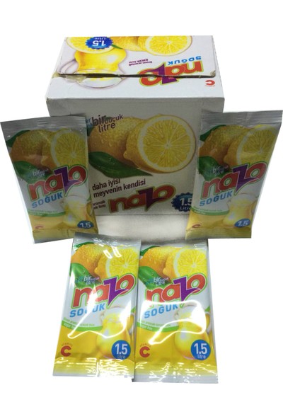 Nazo Limon Aromalı Içecek Tozu 9 gr 24'lü Nazo Limon Aromalı Içecek Tozu 9 gr 24'lü
