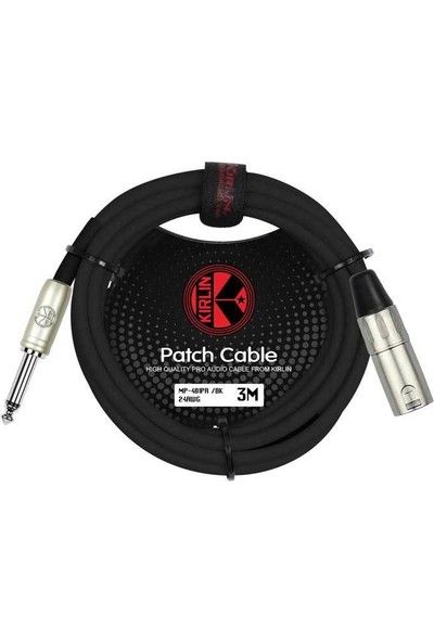 Kırlın MP-481PR-3MBK 6.35 Mm. Mono (Erkek) - Xlr (Erkek) (3 Metre)