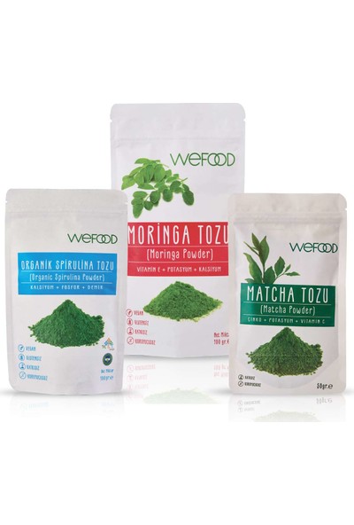 Wefood Yeşil Smoothie Seti 3'lü