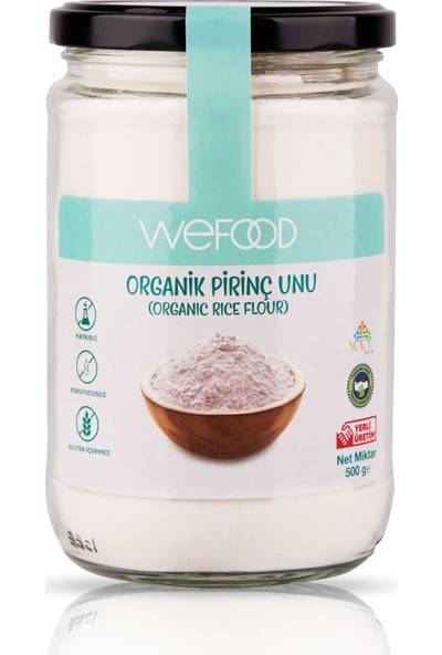 Wefood Organik Pirinç Unu 500 gr Wefood Organik Pirinç Unu 500 gr