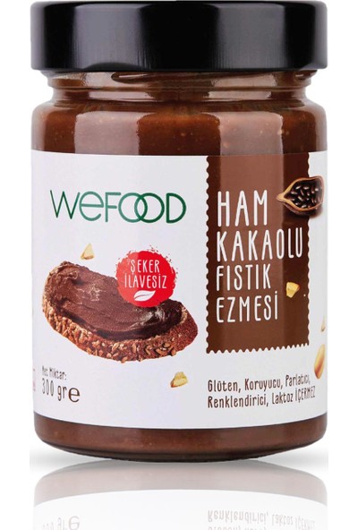 Wefood Ham Kakaolu Fıstık Ezmesi 300 gr