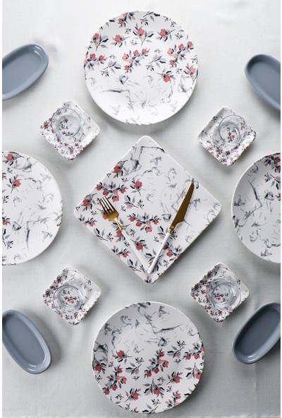 Acar Melrose 4 Kişilik 17 Parça Seramik Kahvaltı Takımı Acar Melrose 4 Kişilik 17 Parça Seramik Kahvaltı Takımı