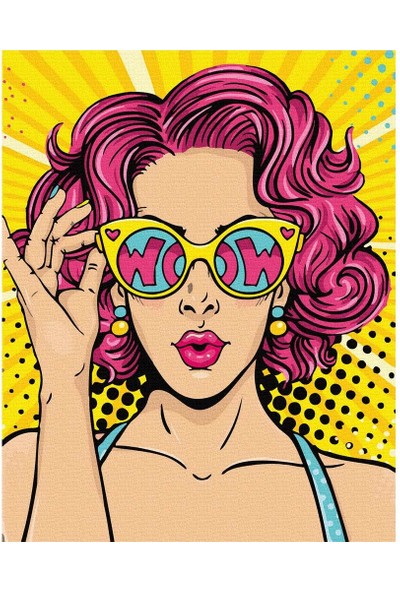 Patladı Gitti Wow Tuvale Gerili Sayılarla Boyama Hobi Seti 40 x 50 cm