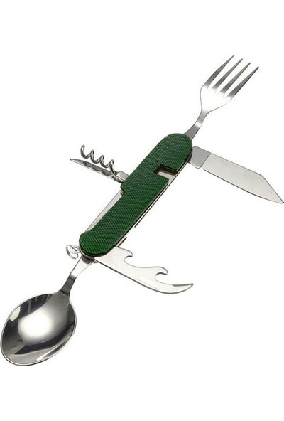 Nurgaz Ngkkct-Y Katlanır Kaşık Çatal Tirbuşon Yeşil