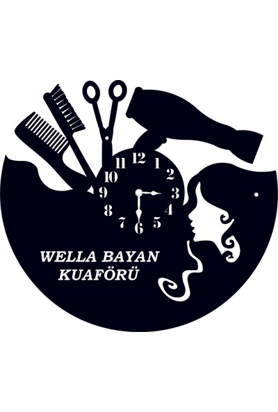 Show Bazaar Kişiye Özel Ahşap Bayan Kuaför Saat Show Bazaar Kişiye Özel Ahşap Bayan Kuaför Saat