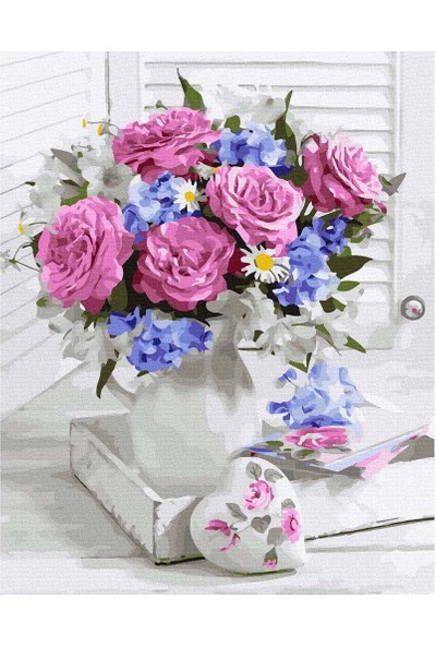 Patladı Gitti Buket Tuvale Gerili Sayılarla Boyama Hobi Seti 40X50 cm