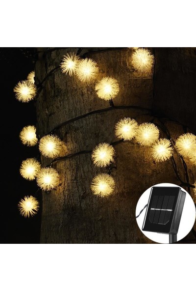 Schulzz Solar Peri 30 LED 8 Mod Güneş Enerjili Bahçe Aydınlatma Dekorasyon Günışığı 4 M
