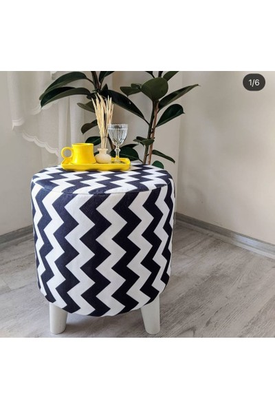 Müber Tasarım Müber Geometrik Desen Yuvarlak Puf Müber Tasarım Müber Geometrik Desen Yuvarlak Puf