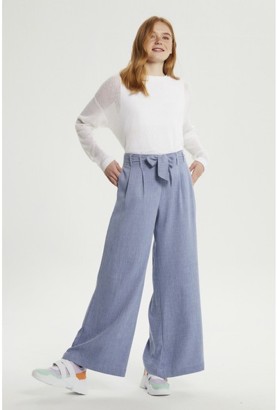 Muni Muni Rahat Kesim Yüksek Bel Indigo Pantolon 50395
