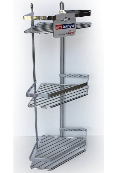 Lider Beşgen Lamalı Köşe Raf