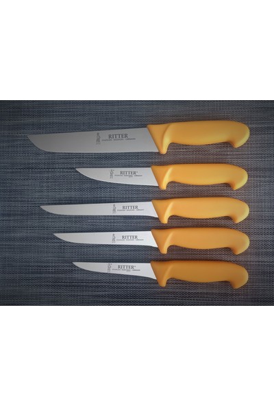 Solingen Rıtter Et Doğrama Kasap Bıçağı 21/13/18/15/13 cm 5'li Set Solingen Rıtter Et Doğrama Kasap Bıçağı 21/13/18/15/13 cm 5'li Set