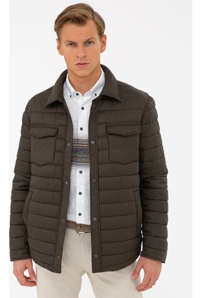 Pierre Cardin Haki Standart Fit Sentetik Mont 50232511-VR027 Pierre Cardin Haki Standart Fit Sentetik Mont 50232511-VR027