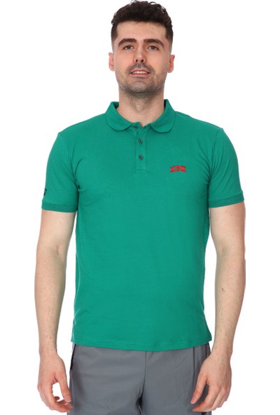 Sportive Karşıyaka Erkek Yeşil Basketbol Polo Tişört TKY100136-YSL