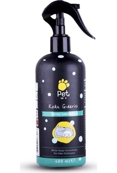 Pet Love Beyaz Sabun Özlü Koku ve Leke Giderici Sprey 400 ml Pet Love Beyaz Sabun Özlü Koku ve Leke Giderici Sprey 400 ml