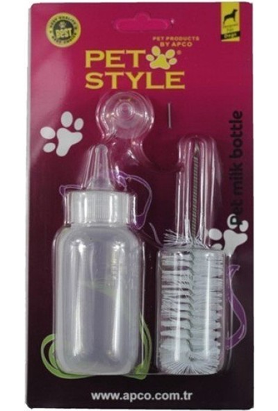 Pet Style Yavru Kedi ve Köpek Fırçalı Biberon Seti Pet Style Yavru Kedi ve Köpek Fırçalı Biberon Seti